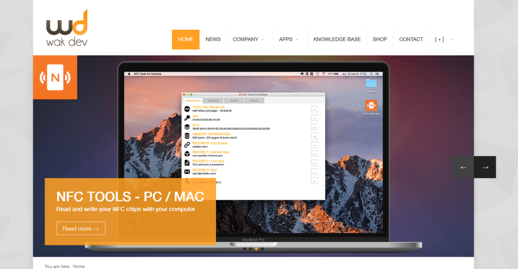 NFC Tools, a cool application for working with NFC tags and a PC/SC ...