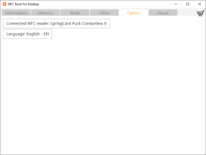 NFC Tools, a cool application for working with NFC tags and a PC/SC ...