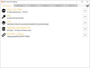 NFC Tools, a cool application for working with NFC tags and a PC/SC ...