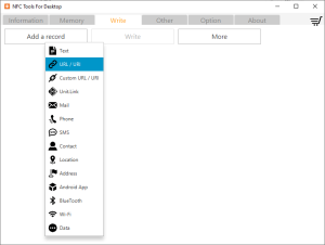 NFC Tools, a cool application for working with NFC tags and a PC/SC ...