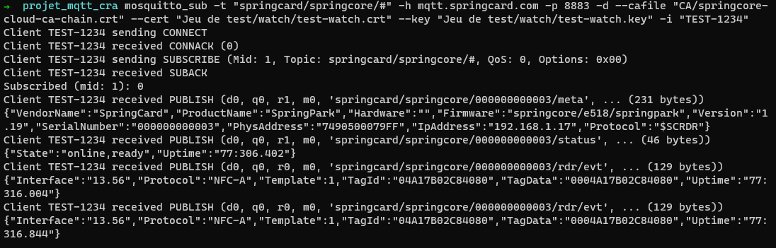 Securing the connection to the MQTT broker using TLS and SpringCore ... Securing the connection to the MQTT broker using TLS and SpringCore ...