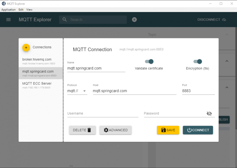 Securing the connection to the MQTT broker using TLS and SpringCore ... Securing the connection to the MQTT broker using TLS and SpringCore ...