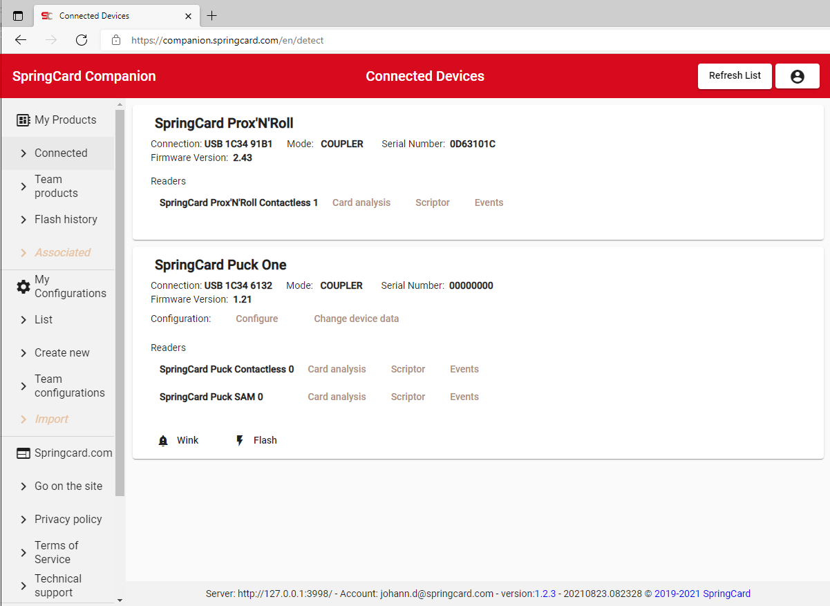 Getting started with SpringCard Companion – www.springcard.com